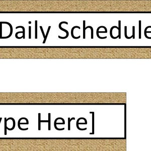 Daily Schedule Cards & Table Numbers - Burlap - Etsy