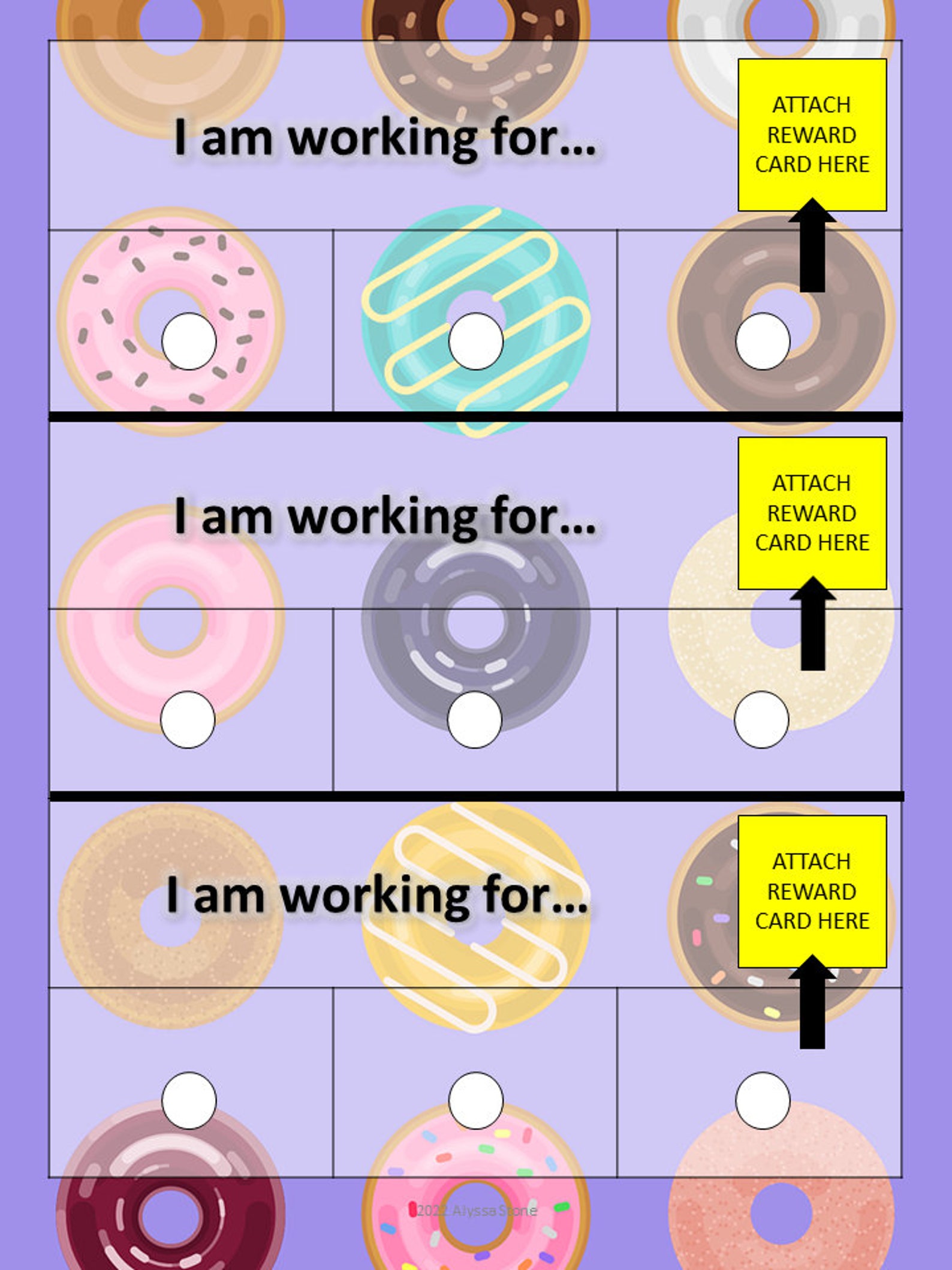 Editable Token Boards - FOOD - Donuts | Special Education - Etsy