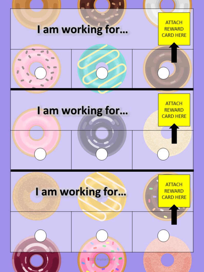 Editable Token Boards FOOD Donuts Special Education - Etsy