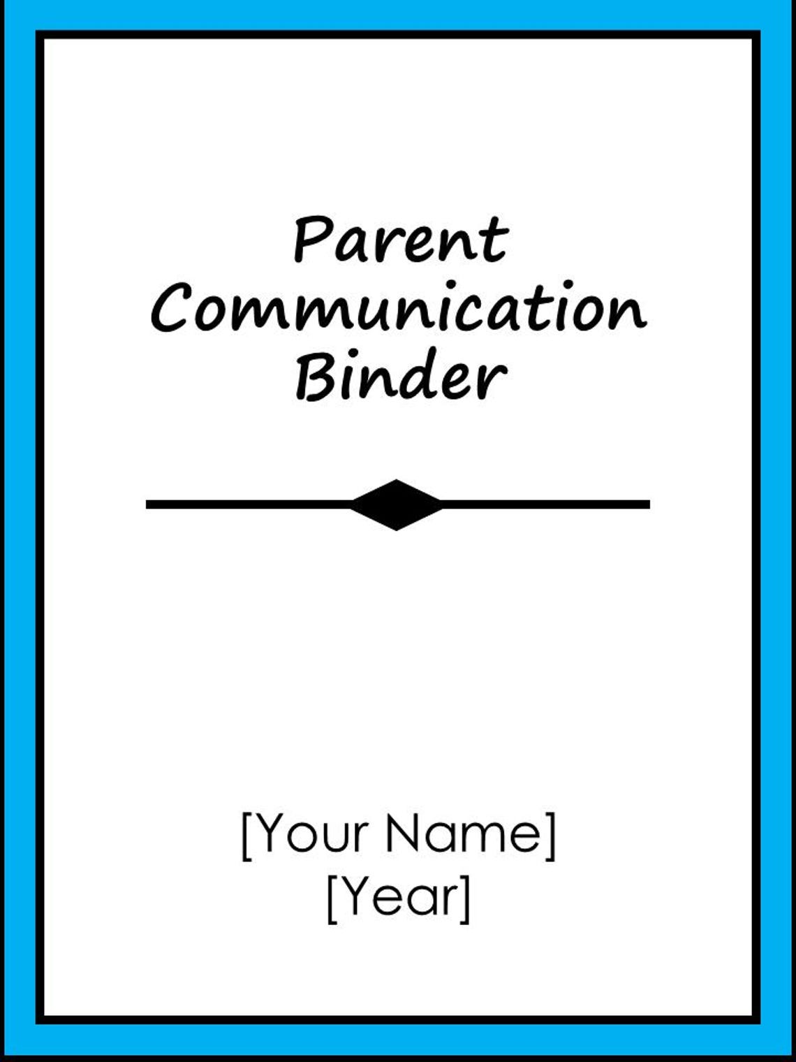 Parent Communication Binder Pack - Aqua - Etsy
