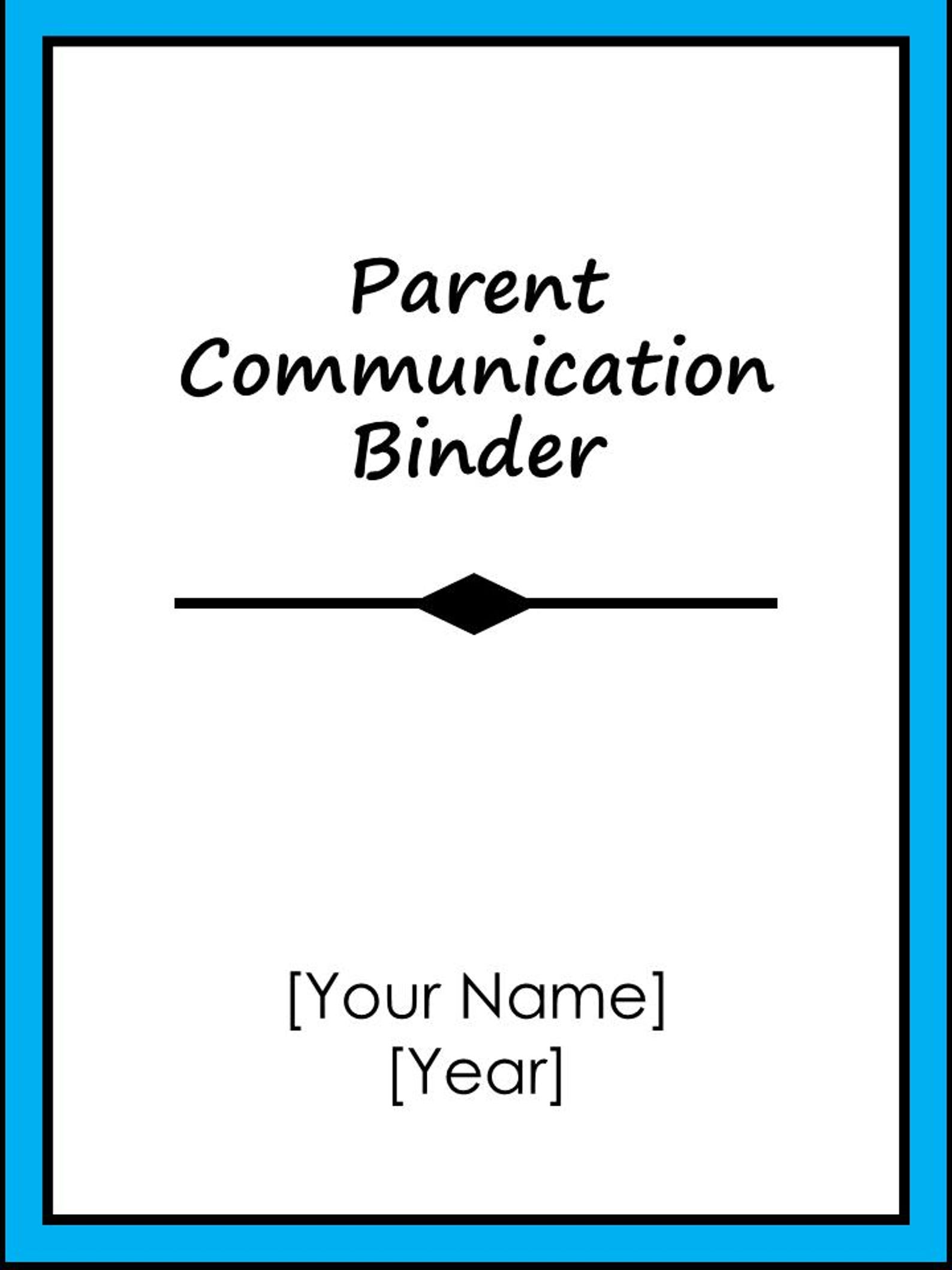 Parent Communication Binder Pack - Aqua - Etsy