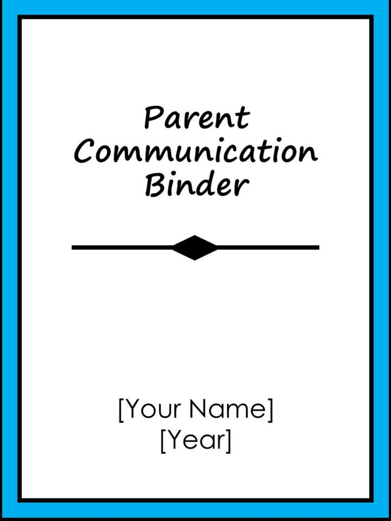 Parent Communication Binder Pack - Aqua - Etsy