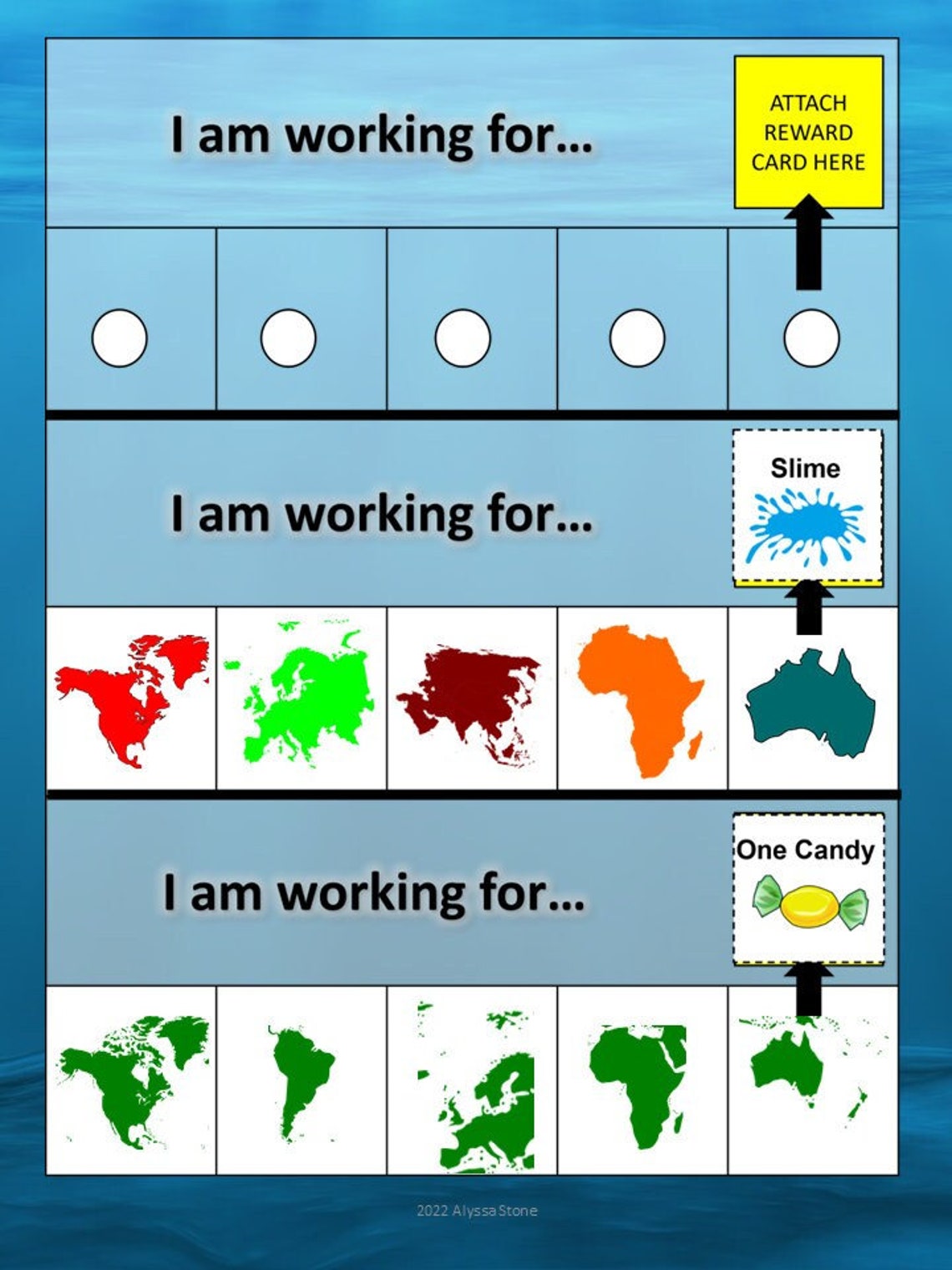 Editable Token Boards - Continents of the World | Special Education - Etsy