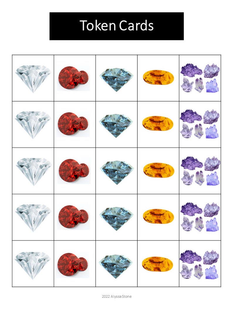 Editable Token Boards - Gemstones | Special Education - Etsy