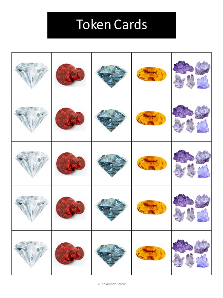 Editable Token Boards - Gemstones | Special Education - Etsy