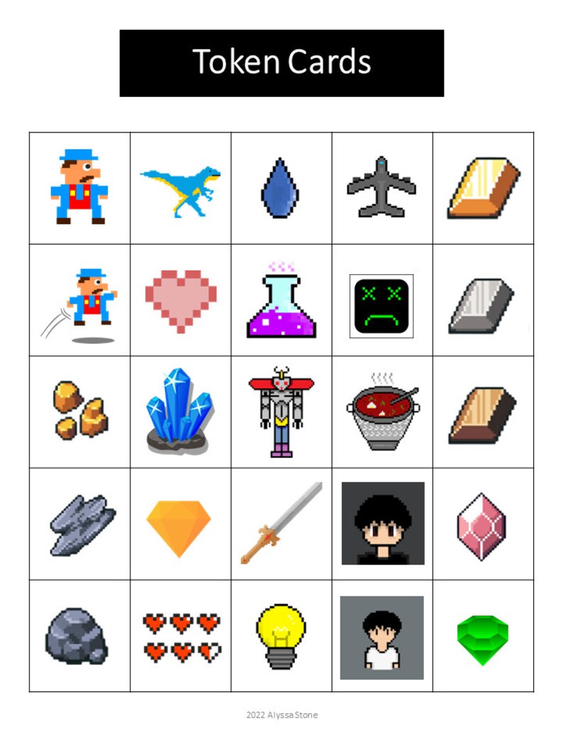 Editable Token Boards Videogames Special Education - Etsy