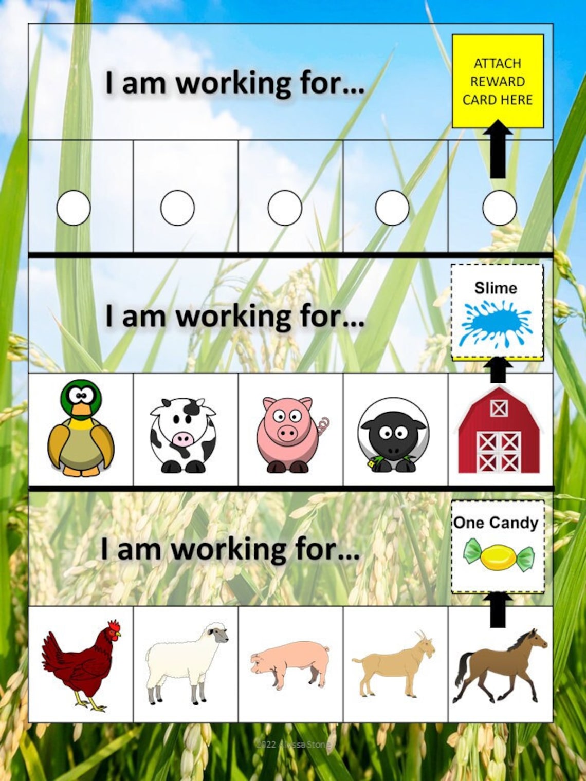 Editable Token Boards - ANIMALS - Farm Animals | Special Education - Etsy