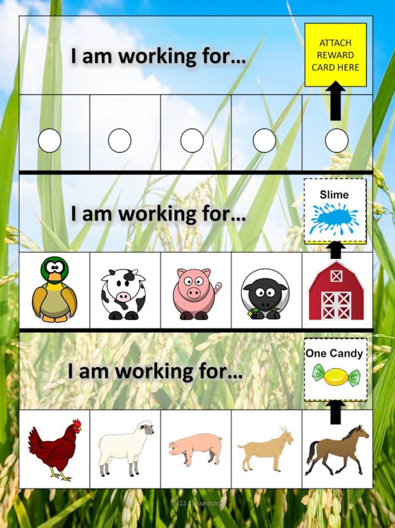 Editable Token Boards - ANIMALS - Farm Animals | Special Education - Etsy