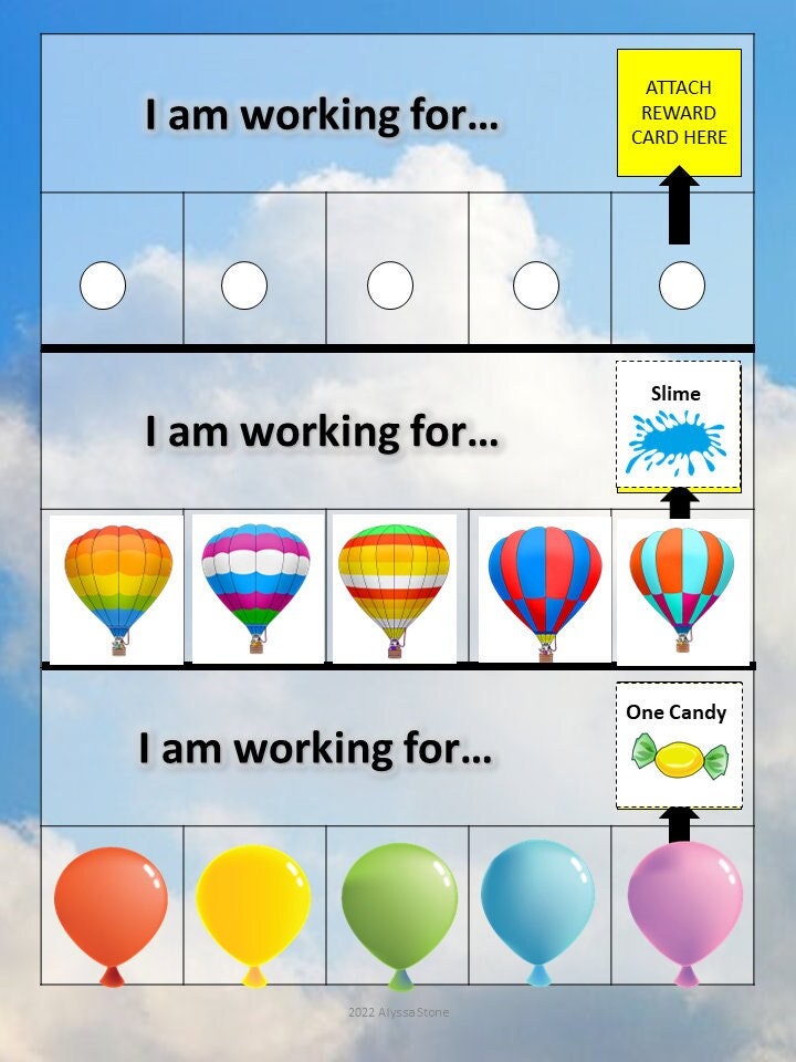 Editable Token Boards - Balloons & Hot Air Balloons | Special Education ...