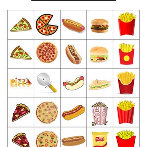 Editable Token Boards - FOOD - Fast Food | Special Education - Etsy