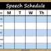 Speech Schedule A-4 POSTER - Burlap - Etsy