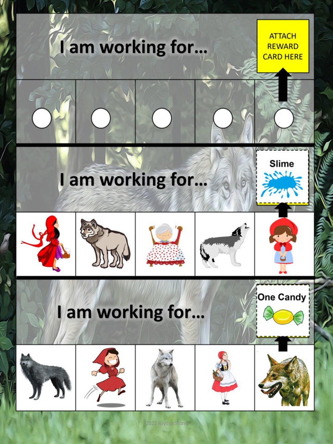 Editable Token Boards - FAIRYTALES - Little Red Riding Hood | Special ...