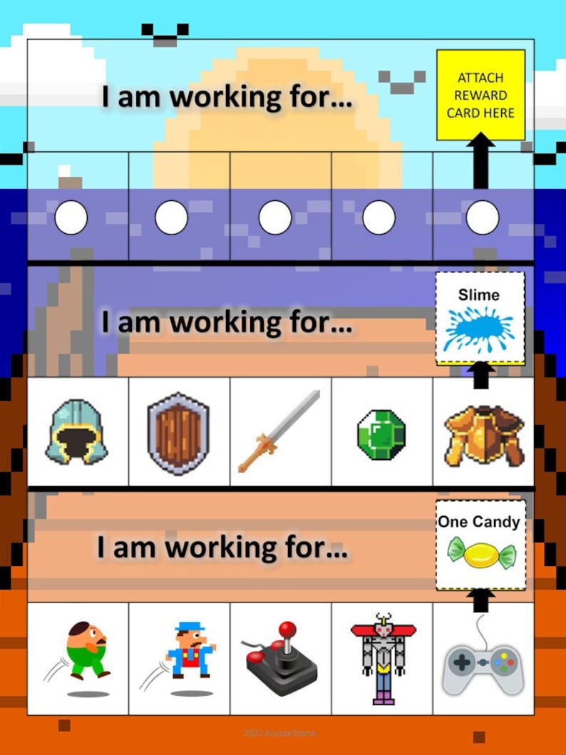 Editable Token Boards - Videogames | Special Education - Etsy