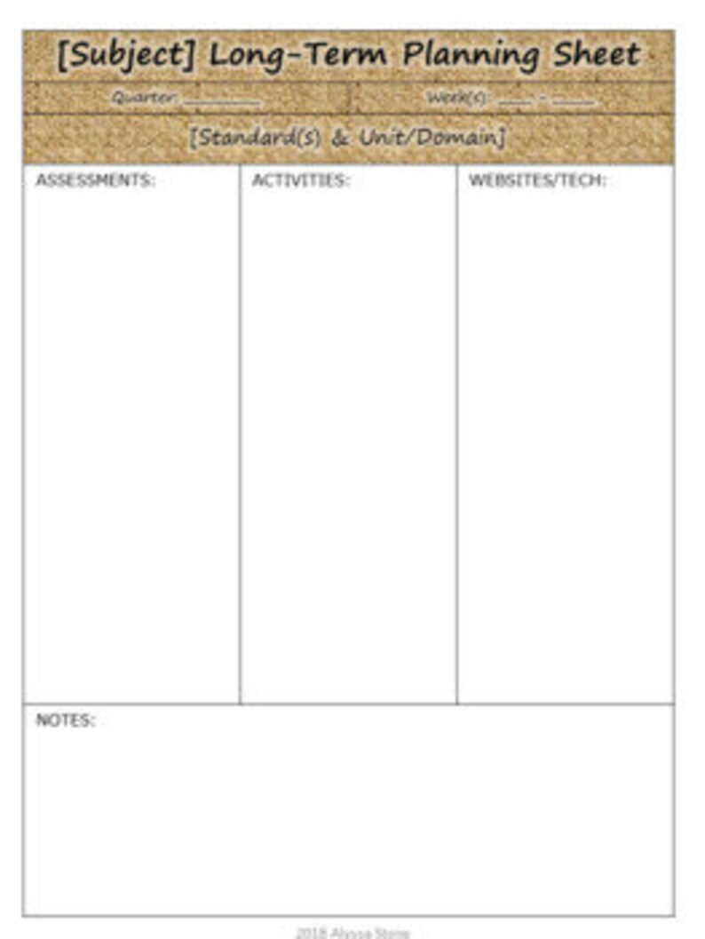 Yearly and Weekly Planning & Pacing Kit - Burlap - Etsy