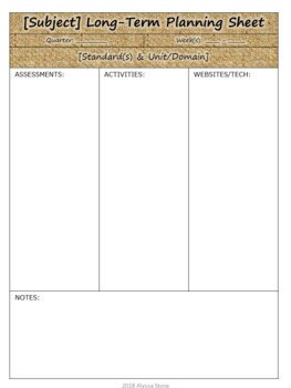 Yearly and Weekly Planning & Pacing Kit - Burlap - Etsy