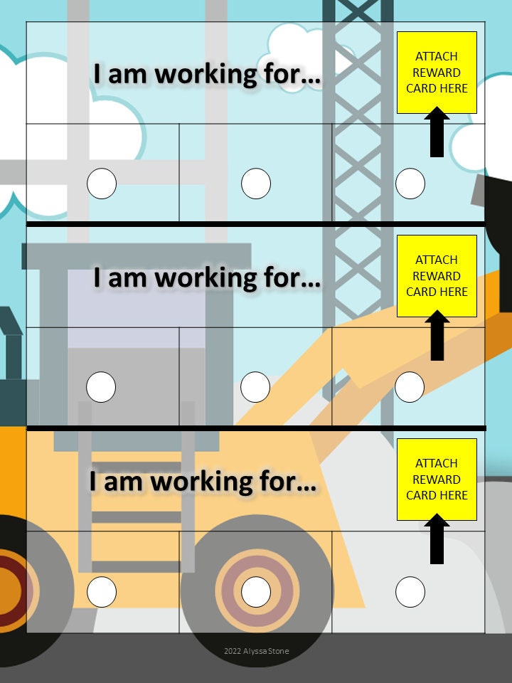 Editable Token Boards - Construction Sites | Special Education - Etsy