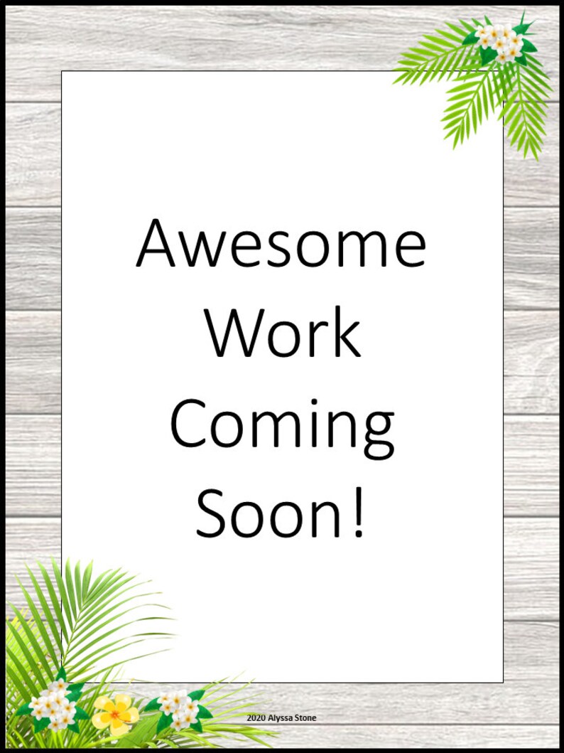 Work Coming Soon Posters Tropical - Etsy
