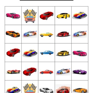 Editable Token Boards - Racecars | Special Education - Etsy