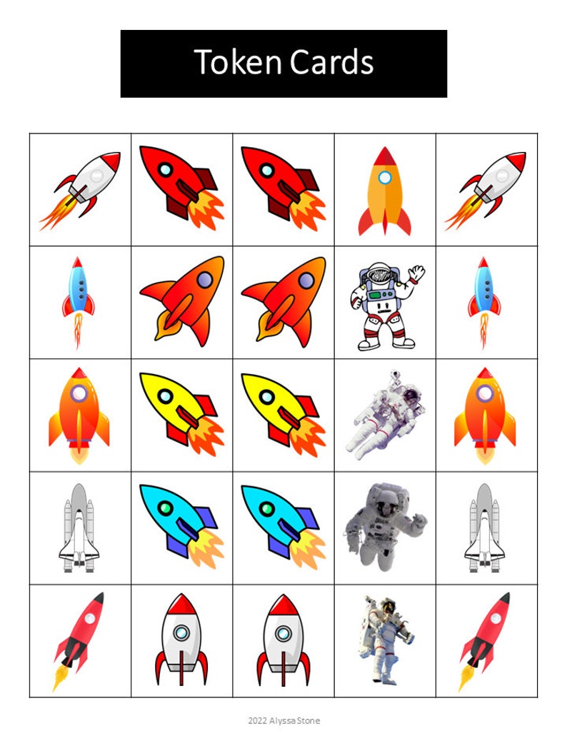 Editable Token Boards - Outer Space | Special Education - Etsy