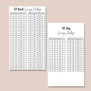 A6 Savings Challenge Bundle, 52 Week Savings Challenge, Money Saving ...