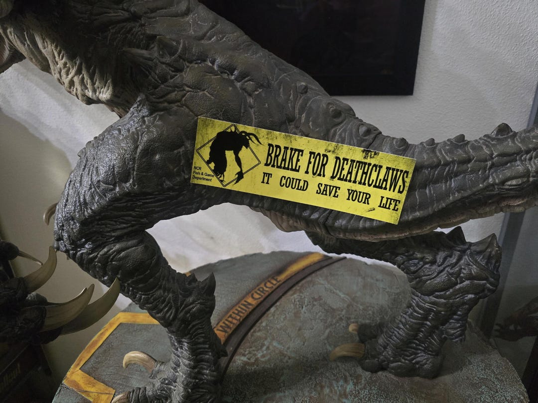 Brake for Deathclaws Bumper Sticker - NEW GLOSS VERSION - Fallout ...