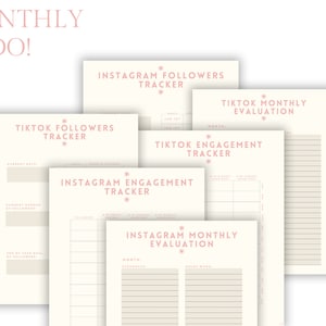 Social Media Content Planner & Editable Template, Instagram, Tiktok ...