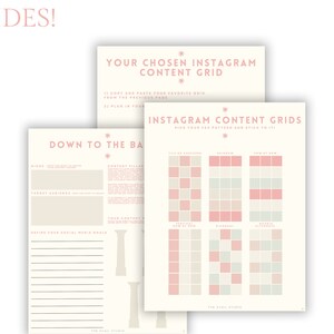 Social Media Content Planner & Editable Template, Instagram, Tiktok ...