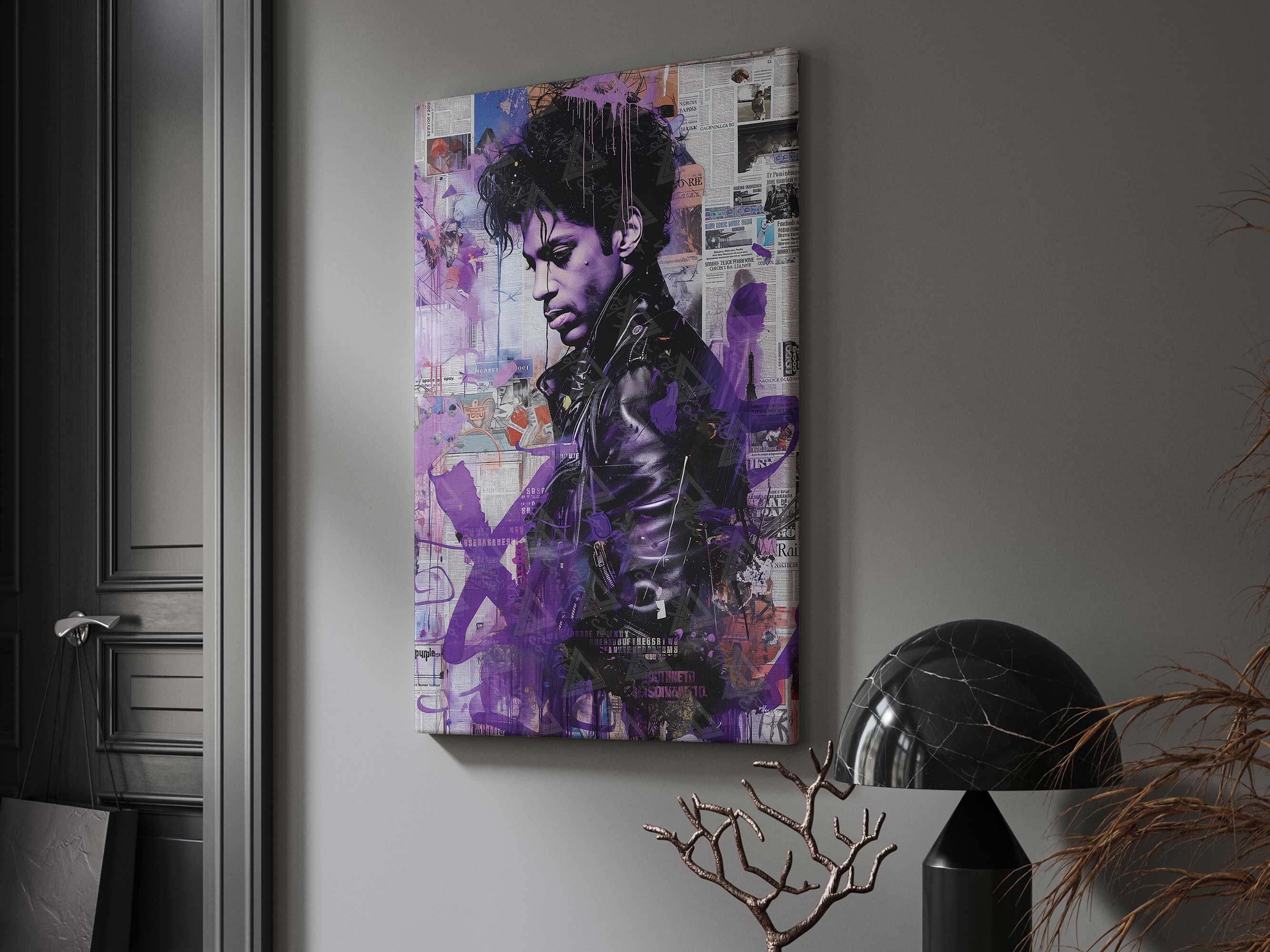 Prince Canvas Art Purple Rain Music Poster Graffiti Art Home Decor ...
