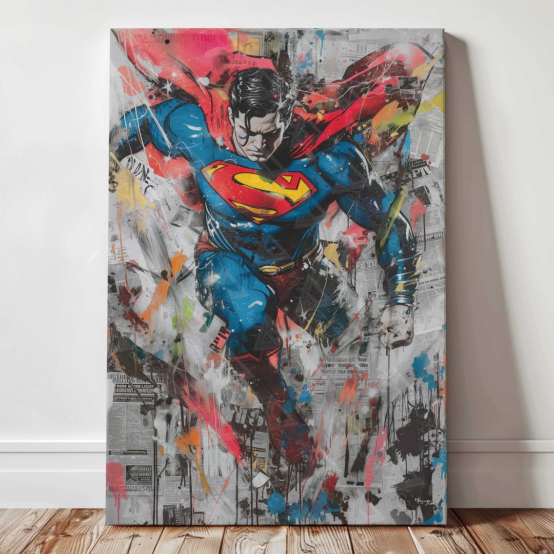 Superman Canvas Print Superhero Canvas Wall Art Home Decor Trendy Wall ...