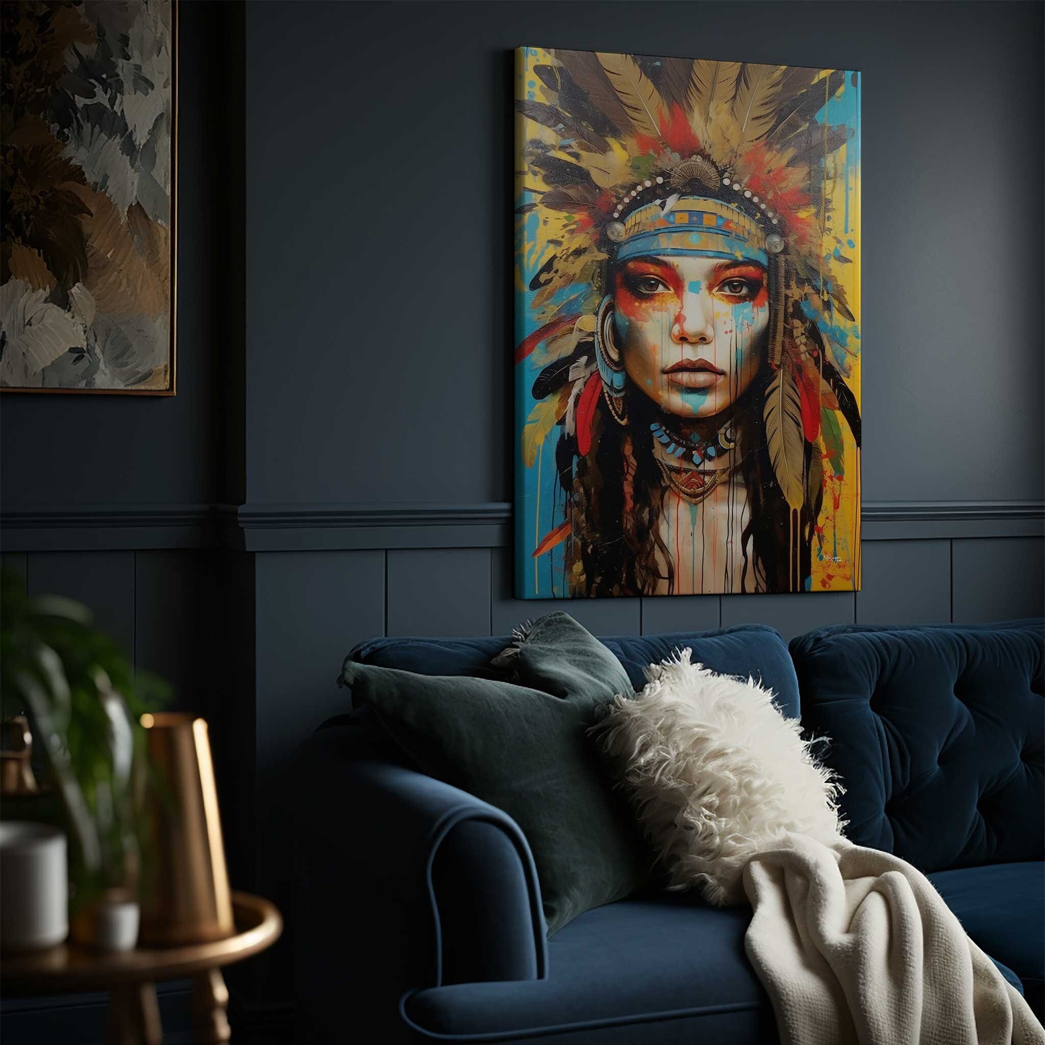 Add a Pop of Color and Culture With Our Native Graffiti Art an Abstract ...
