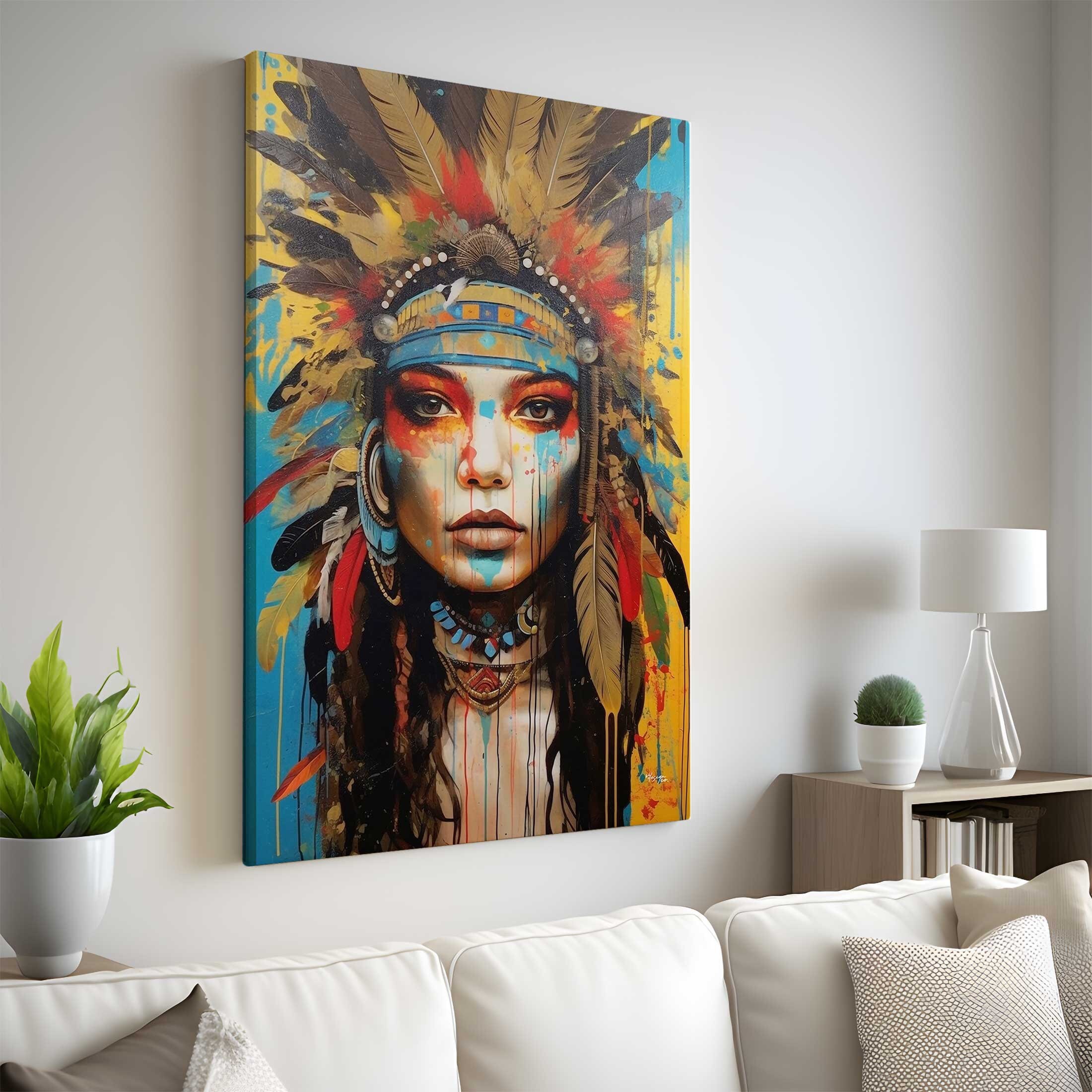 Add a Pop of Color and Culture With Our Native Graffiti Art an Abstract ...