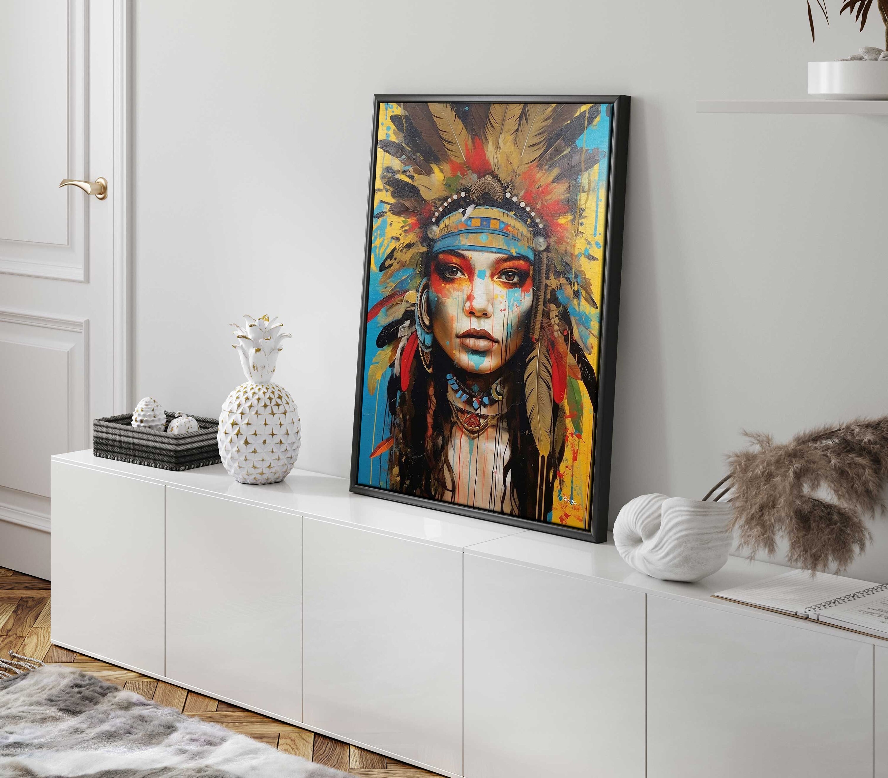Add a Pop of Color and Culture With Our Native Graffiti Art an Abstract ...