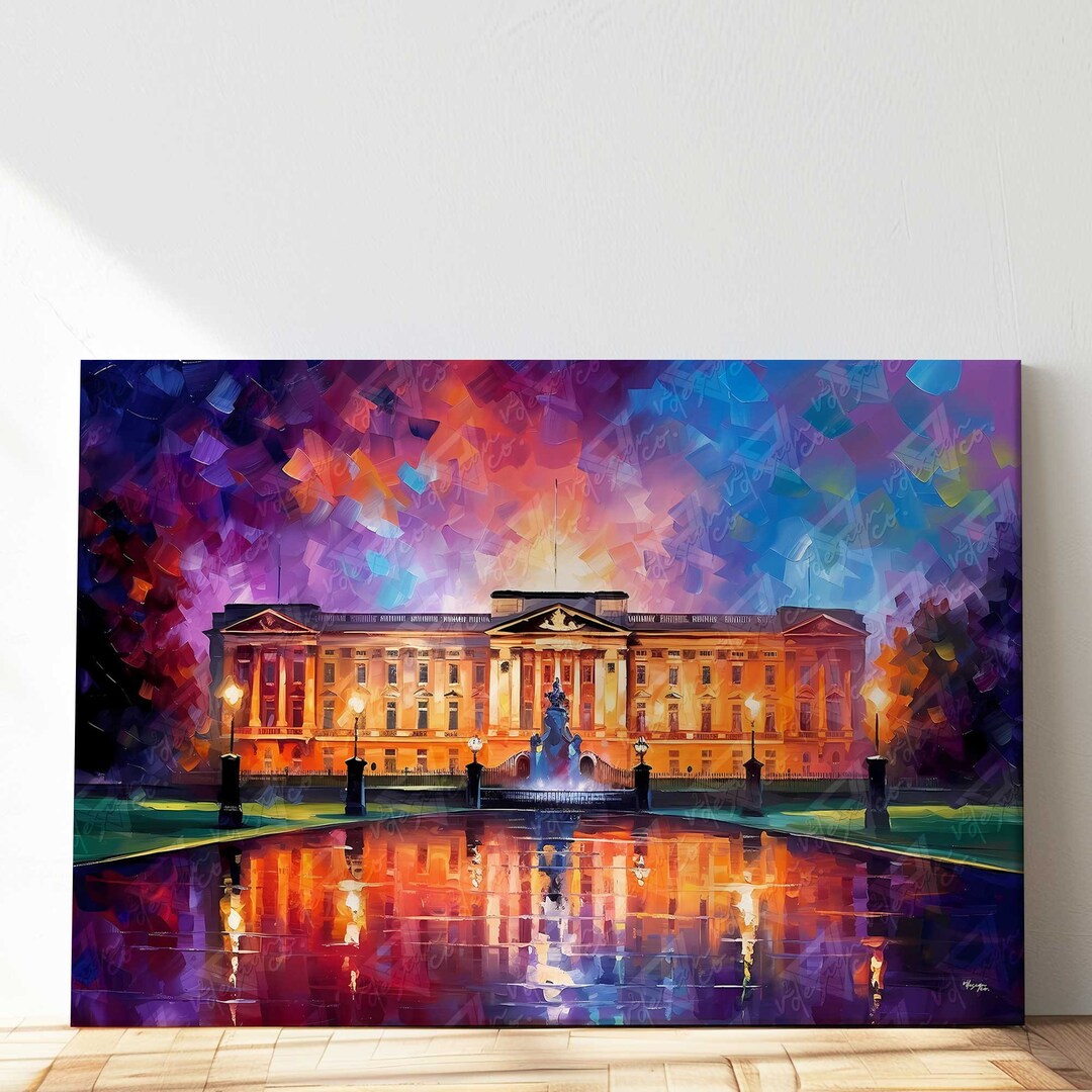 Buckingham Palace in London - Abstract Cityscape Canvas Art, Colorful ...