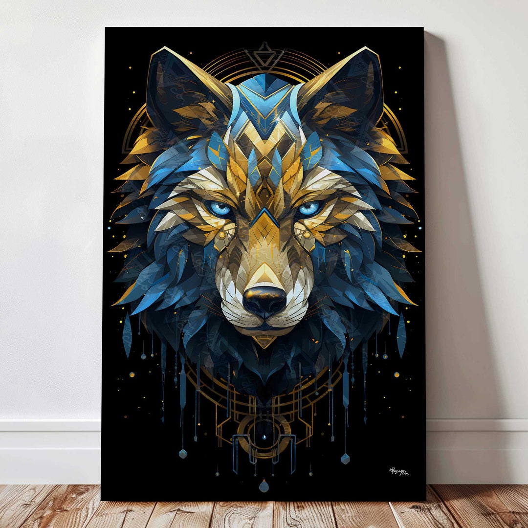 Geometric Animal Art - Abstract Geometric Wolf Print, a Touch of Modern ...