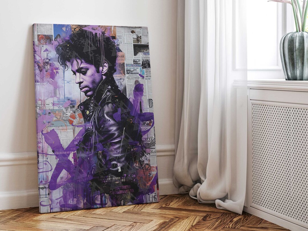 Prince Canvas Art Purple Rain Music Poster Graffiti Art Home Decor ...