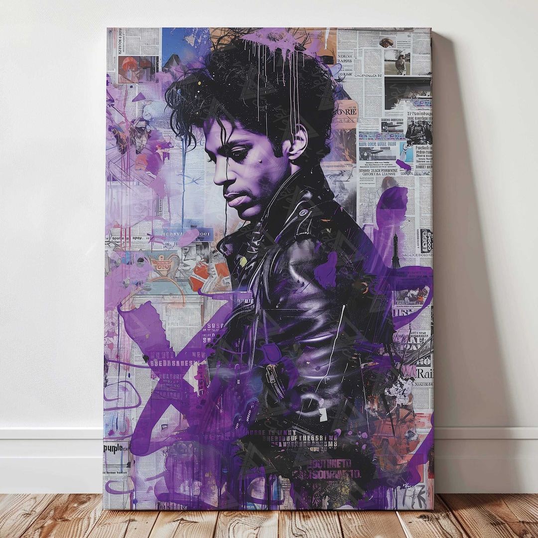 Prince Canvas Art Purple Rain Music Poster Graffiti Art Home Decor ...