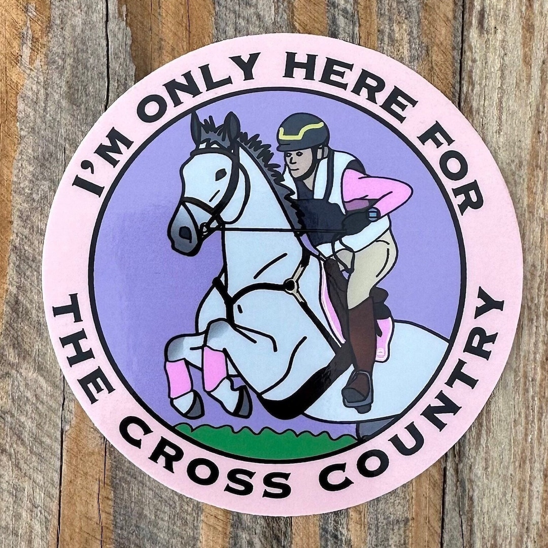 Cross Country Jumping Sticker - Etsy