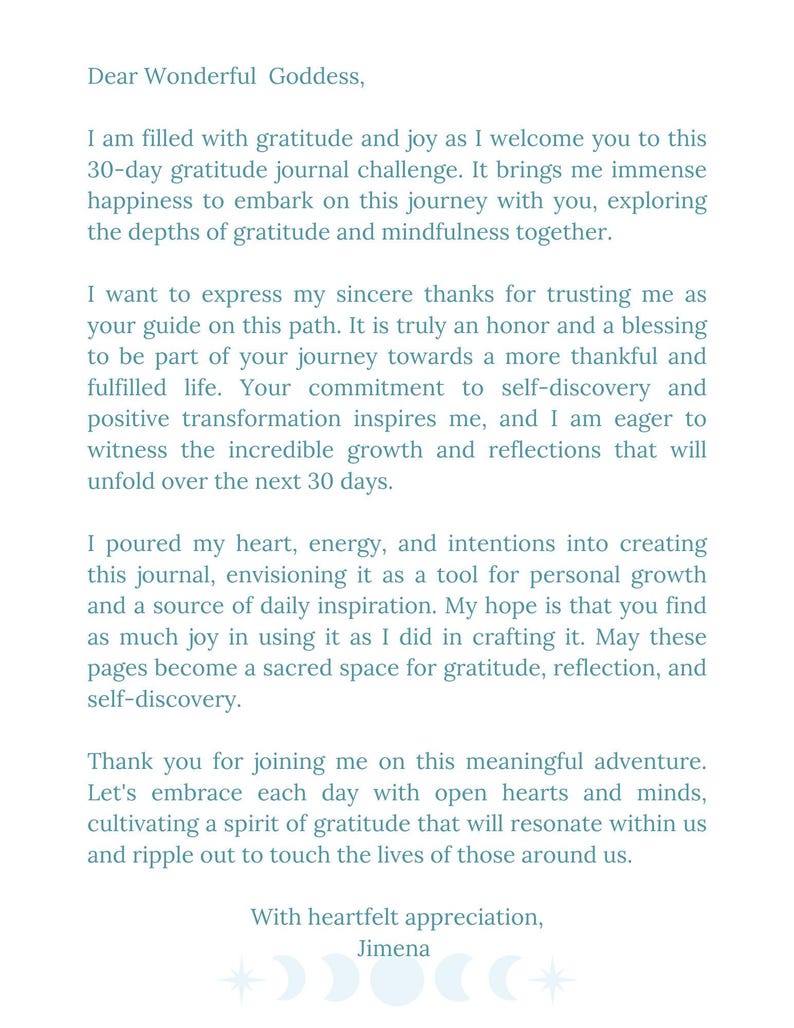 30 Day Gratitude Journal - Etsy