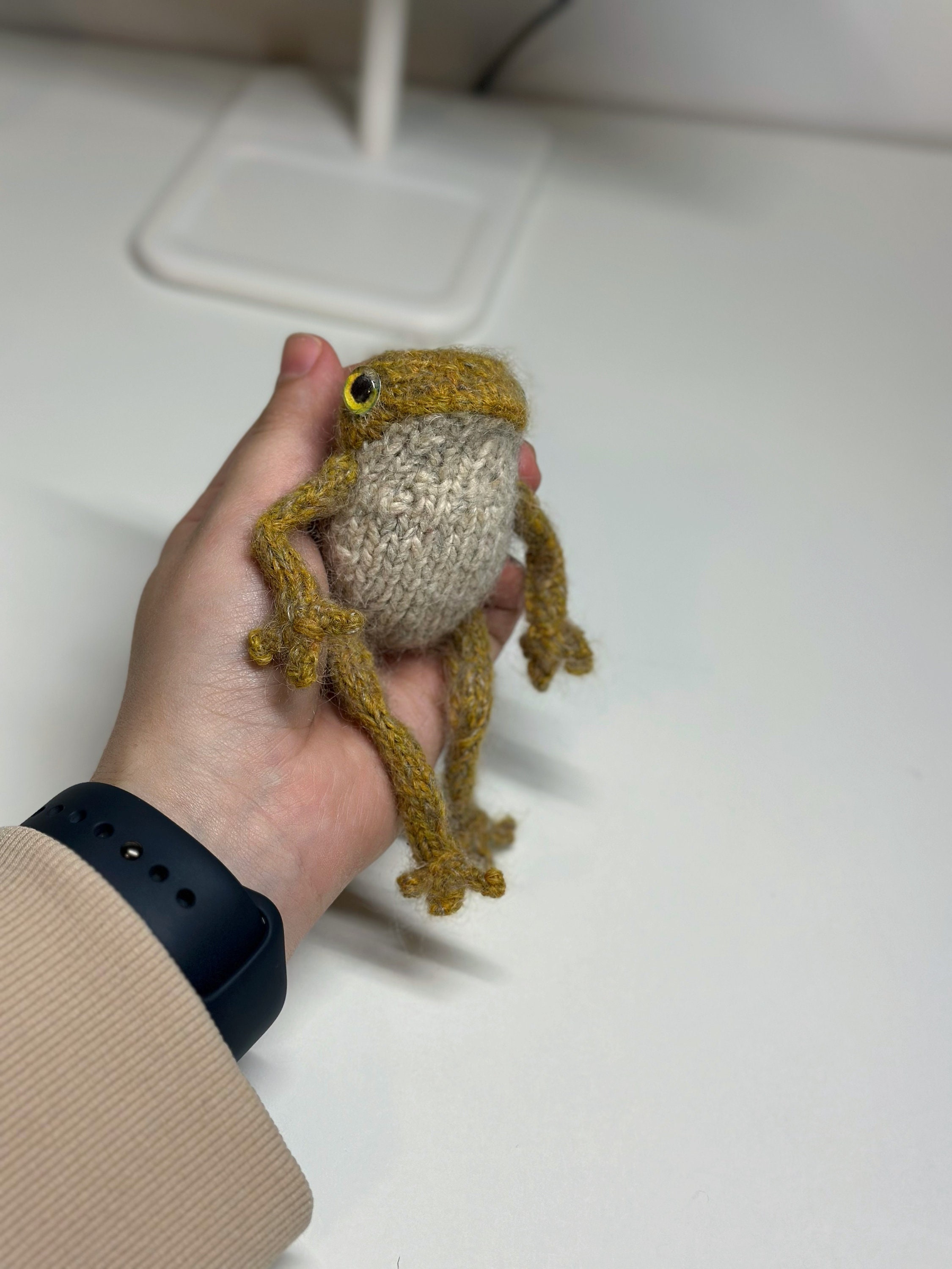 Handmade Hopper: A Unique and Exclusive Hand Crafted Knitted Plush Frog ...