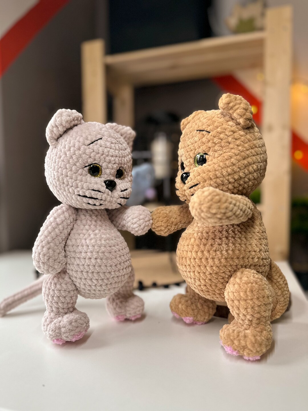 The Furry Pawed Cat: A Handmade Plush Cat With Cute and Fuzzy Paws ...