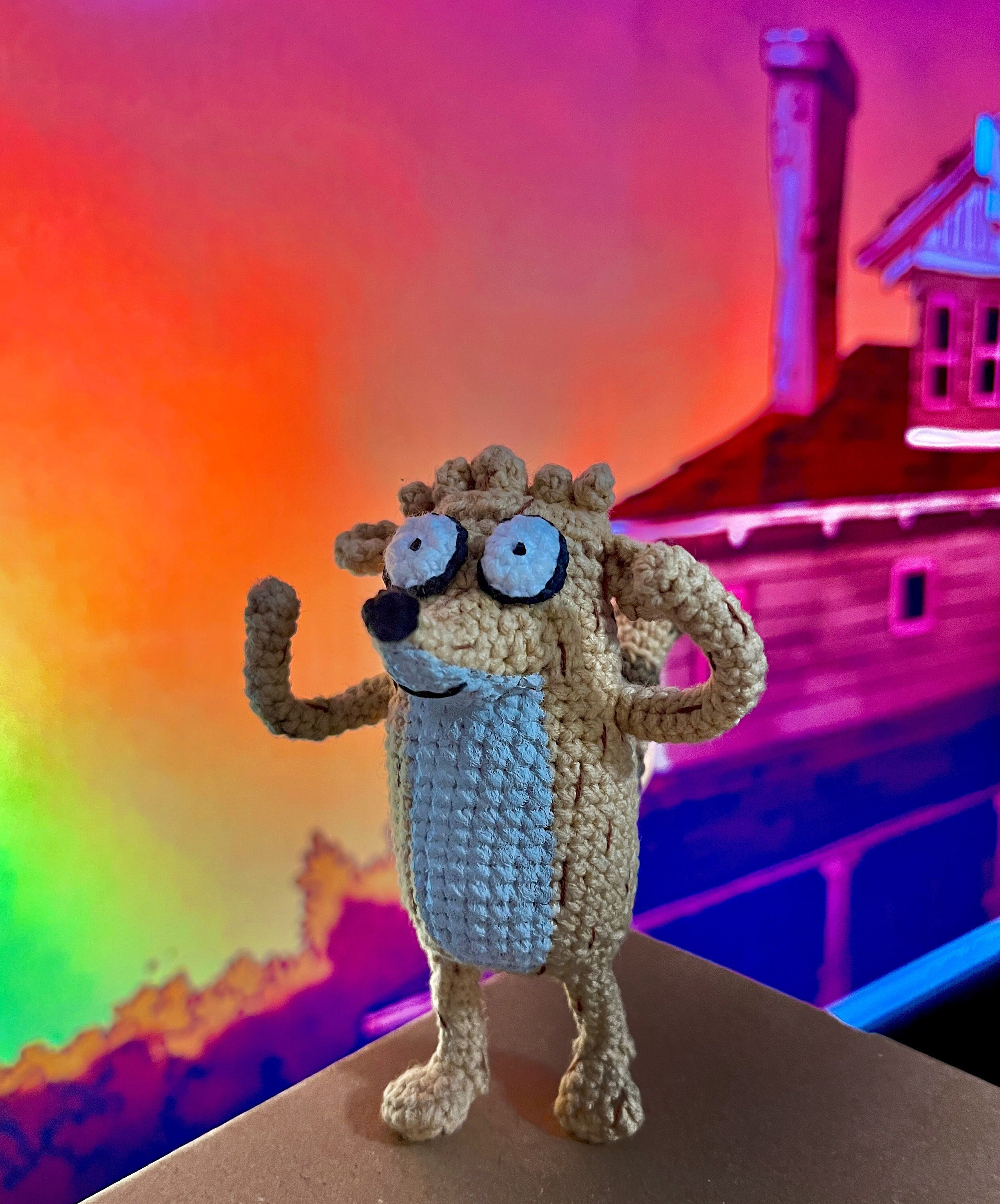 Crocheted Rigby Raccoon Plush - Regular Show Inspired - Etsy