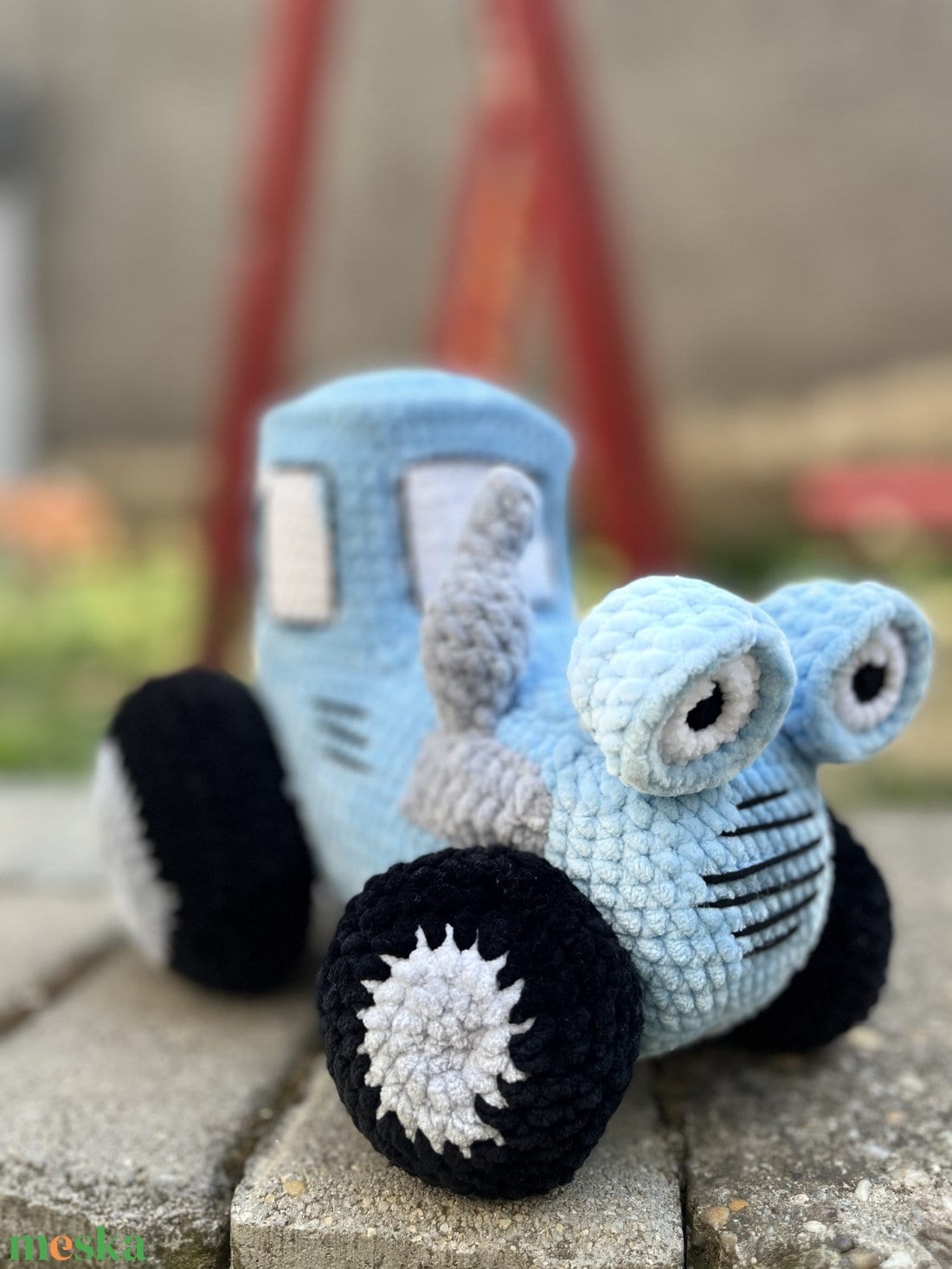 Crocheted John Deere Tractor, Handmade Farm Vehicle Plushie for Boys ...