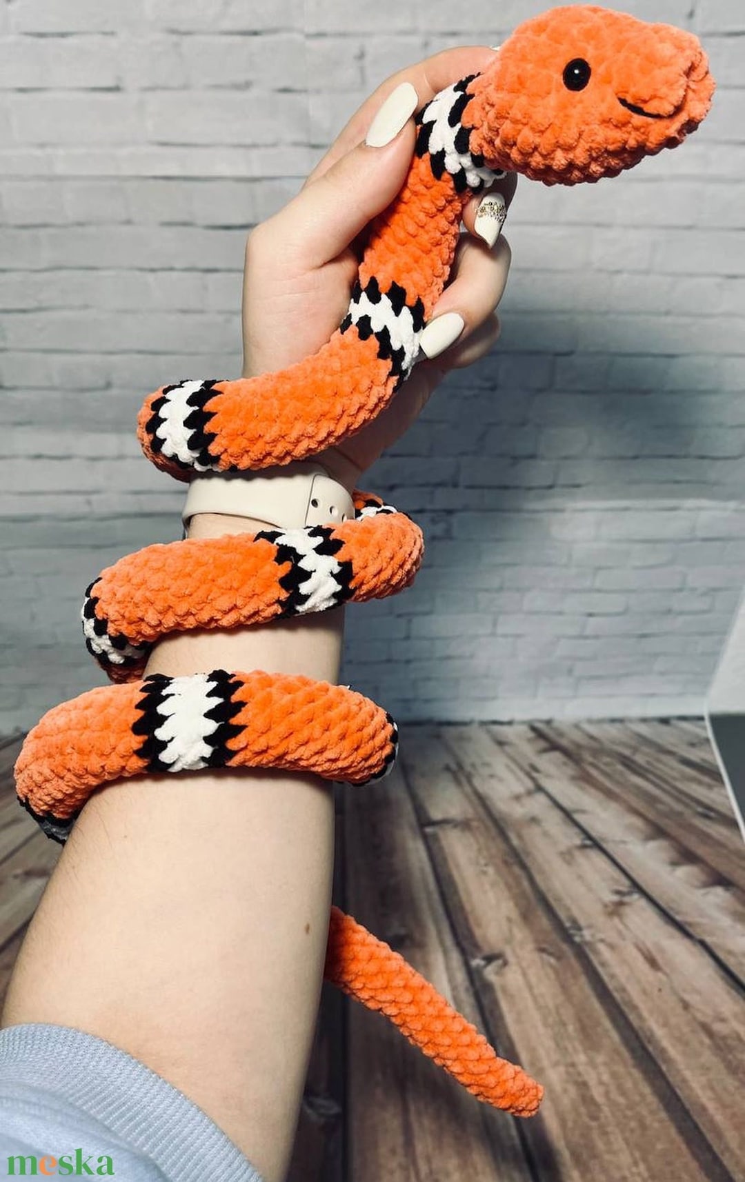 Crochet Snake Plush a Real Handmade Toy. Amigurumi Snakes Live in ...