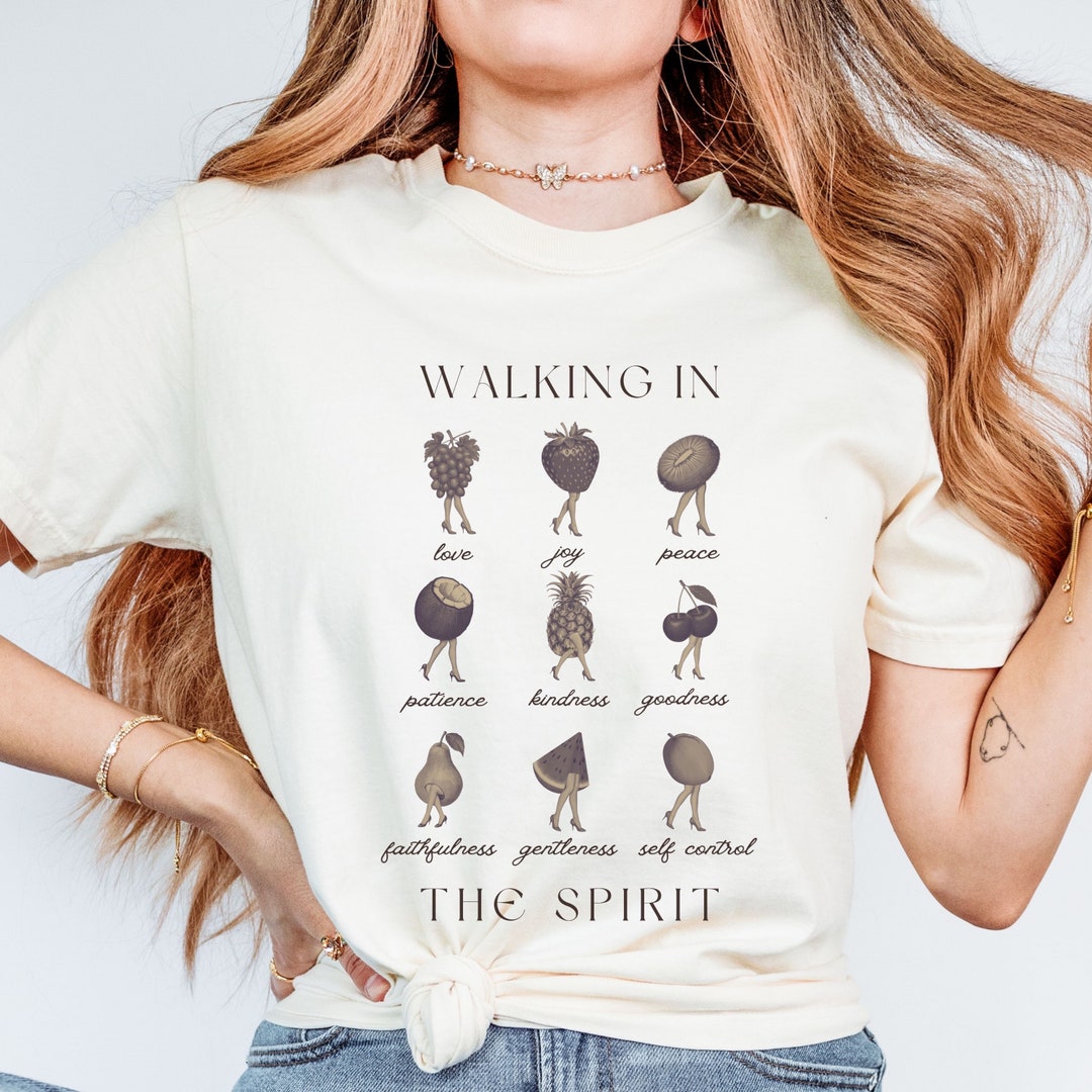 Vintage Fruit of Spirit Christian Shirt, Walking in the Spirit Shirt ...