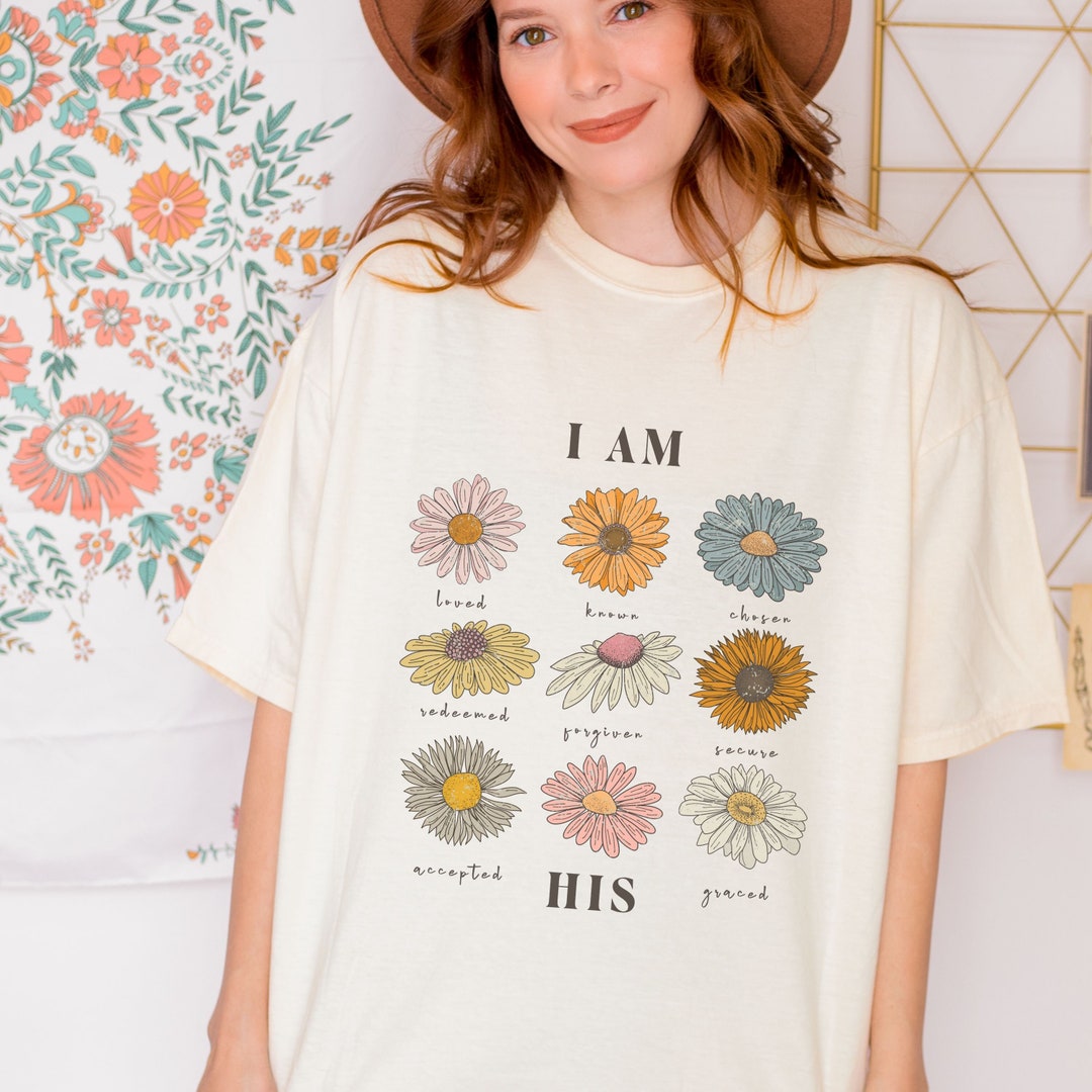 I AM HIS Christian Shirt, Comfort Colors T Shirt, Cute Christian Shirts ...