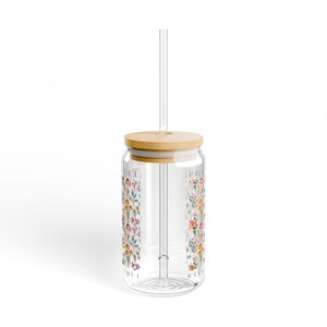 Sipper Glass, It is Well With My Soul, Iced Coffee Glass Cup With Straw ...