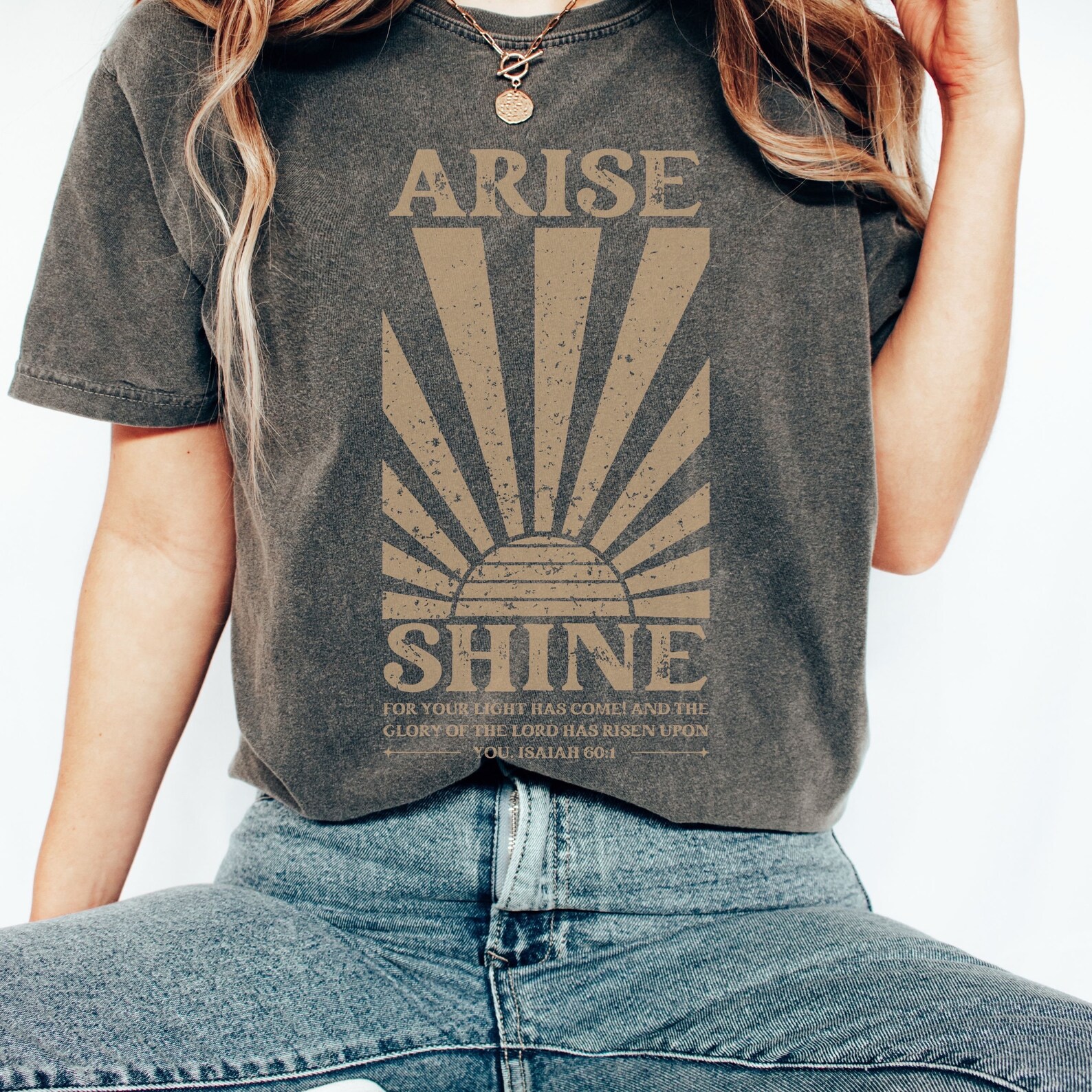 Arise Shine Shirt, Comfort Colors Christian Shirt, Isaiah 60:1, Trendy ...