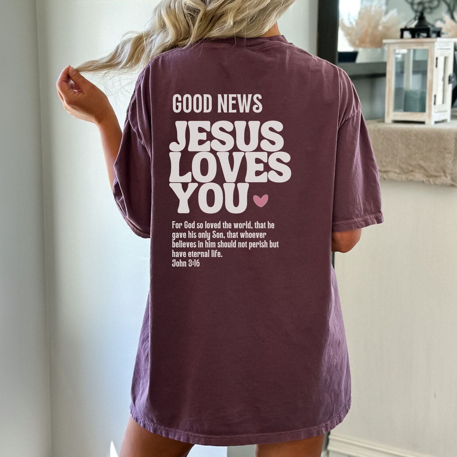 Jesus Loves You Back Print Shirt Comfort Colors Vintage - Etsy