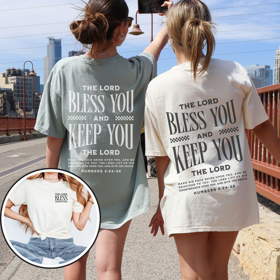 The Blessing Shirt Comfort Colors Christian Tshirts, the Lord Bless You ...