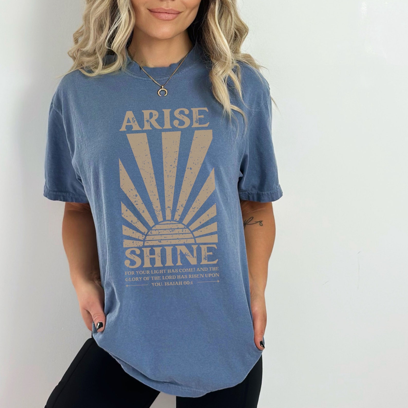 Arise Shine Shirt, Comfort Colors Christian Shirt, Isaiah 60:1, Trendy ...